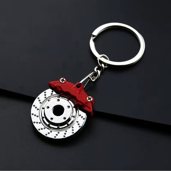 JDM | Accessories | Keychain Jdm Silver Red Car Parts Racing Disc Brake ...